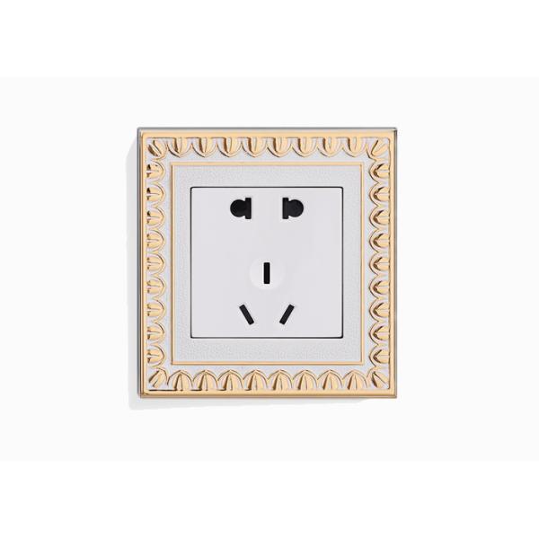 Quality Amertop Brass BS single UK power wall electrical 13A switched socket for sale