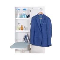 Quality Folding Wall Mounted Ironing Cabinet White MDF Wood EU Standard for sale