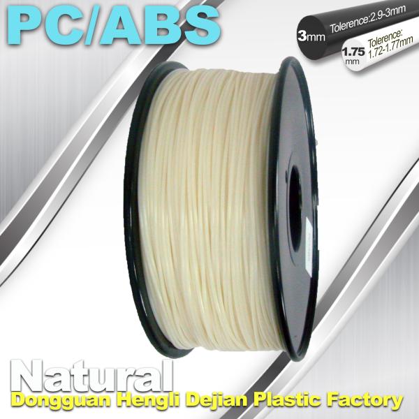 Quality High Toughness 1.75mm 3D Printer Filament PC / ABS Filament 1.3Kg / Roll for sale
