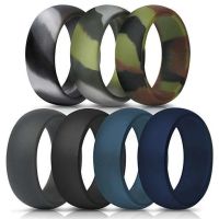 Quality Moulding Silicone Wedding Ring for Men 8.7mm Wide Rubber Wedding Band 2.5mm for sale