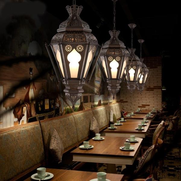 Quality Arab Style Pendant Light with E27*3 No Light Source and E12/Candelabra Bulb Base for 6 Lights Vintage Lantern Chandelier for sale
