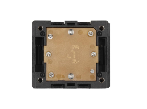 Test socket close-up view