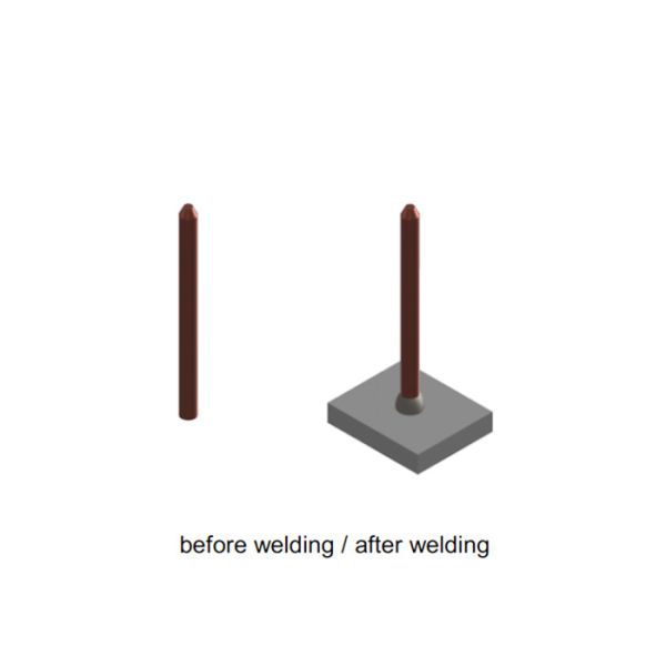 Quality Insulation pin (ISA) Welding studs for drawn arc stud welding for sale