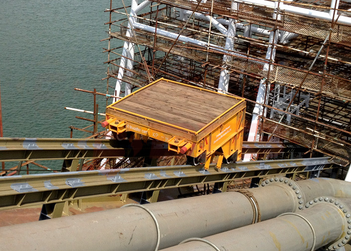 shipyard apply rail wagon on tracks