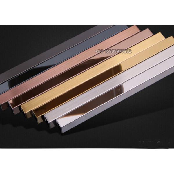 Quality 10x10x10 Stainless Steel U Channel Trim , 0.6mm U Shaped Trim Molding SS304 for sale