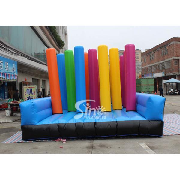Quality Colorful outdoor kids N adults pillar inflatable obstacle for sale from Sino for sale