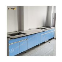 Quality Blue Lab Wall Bench Wall-mounted Structure Easy Installation Durable for sale