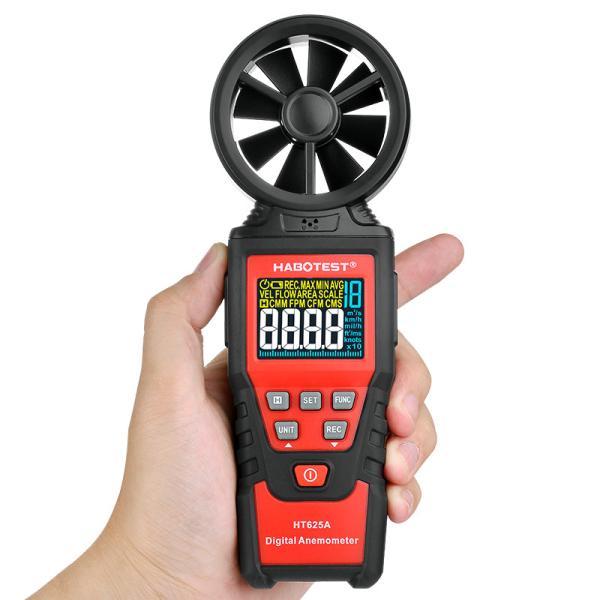 Quality 9999 Counters Handheld Digital Anemometer , 9999 CFM Industrial Anemometer for sale