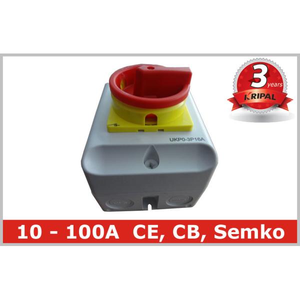 Quality Waterproof IP65 Rotary Isolator Switch / 2 Pole 3 Pole Disconnect Switch for sale