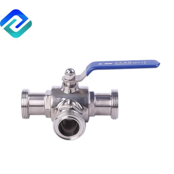 Quality Manual T / L Port Tri Clamp Connection Casting Ball Valve for sale