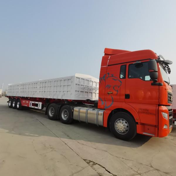 Quality Semi Trailer Cargo Transport Truck With Customized Side Wall Height for sale