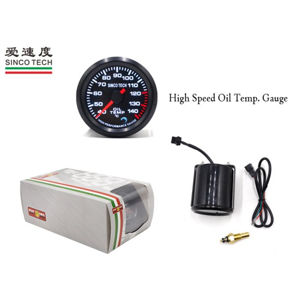 Quality Professional Oil Temperature Gauge ℃ Unit / 52mm / 7 Colors DO6345 For Rally Cars for sale