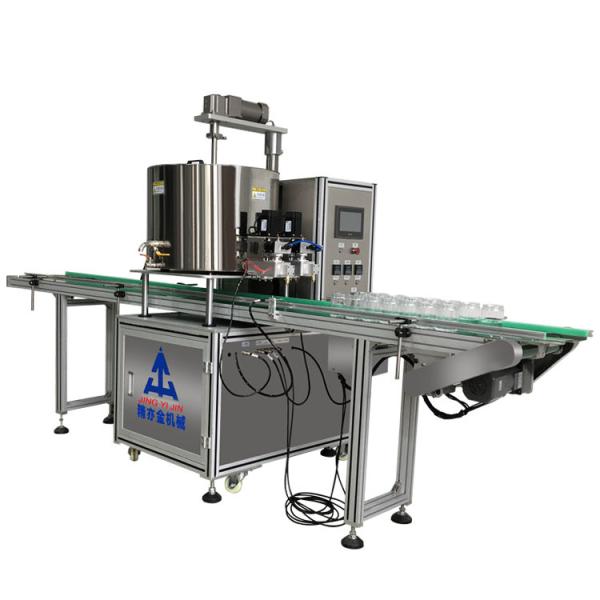 Quality Cream And Oil Heated Filling Machine 80L Double Head Gear Pump Heating Filling Machine for sale