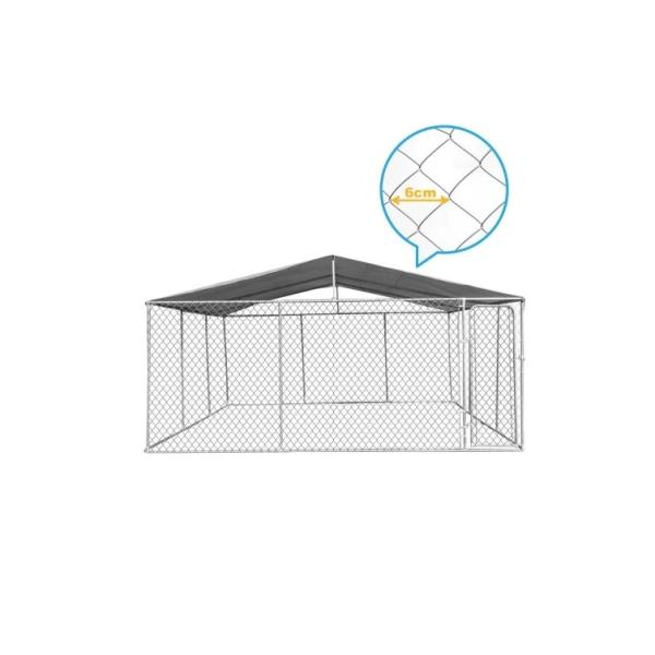 Quality Rust Resistant Galvanized Steel 4x4m Dog Run Kennel for sale