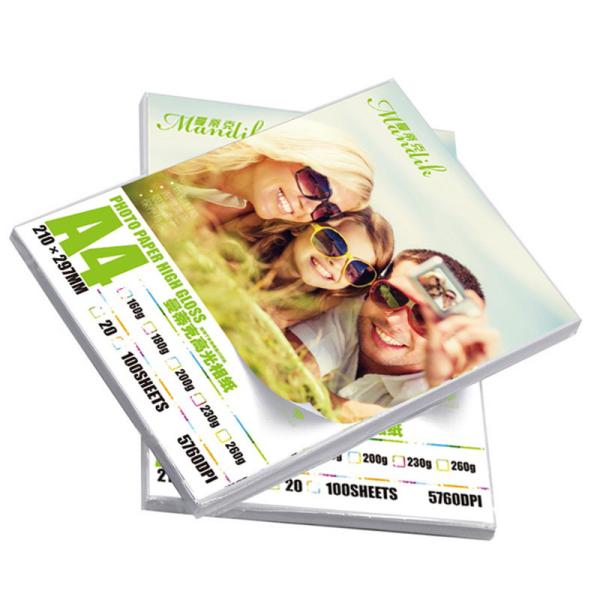 Quality A4 Printing Inkjet One Side High Glossy Photo Paper for sale
