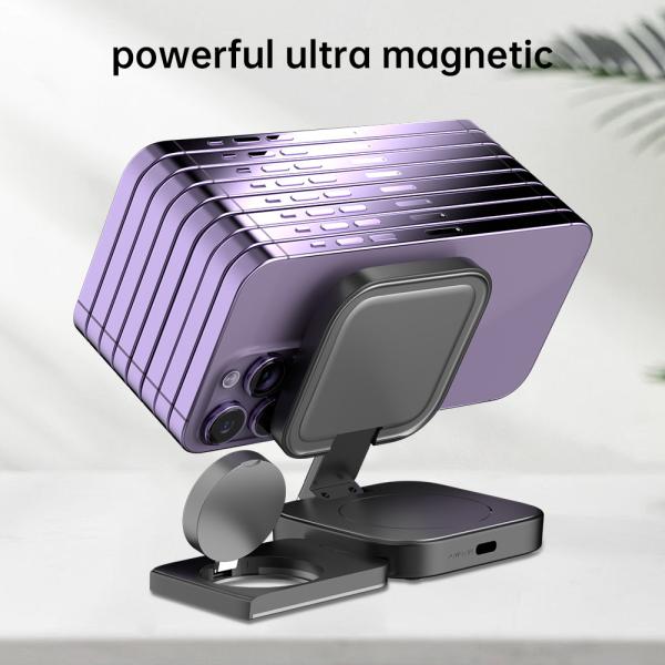 Quality Compact 3 In 1 Iphone Charging Station For 15 Pro Max With Synchronisation for sale