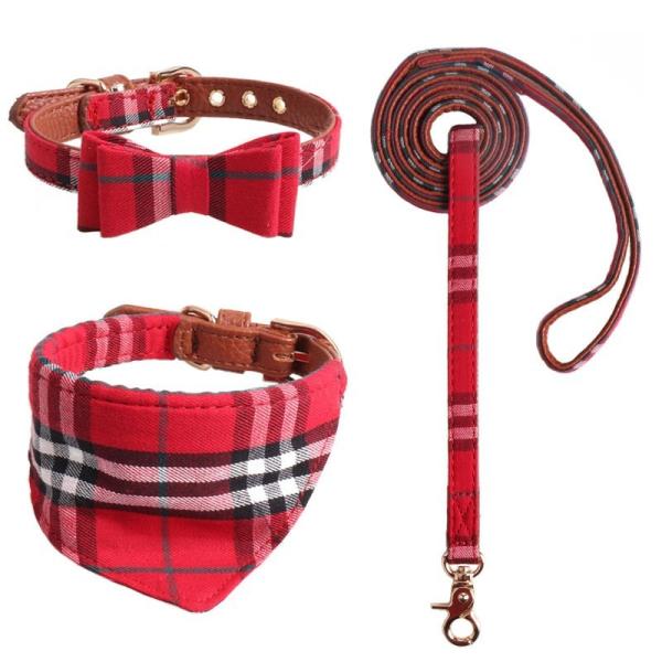 Quality luxurious Collars Triangular Scarves Leashes Dog Sets for sale