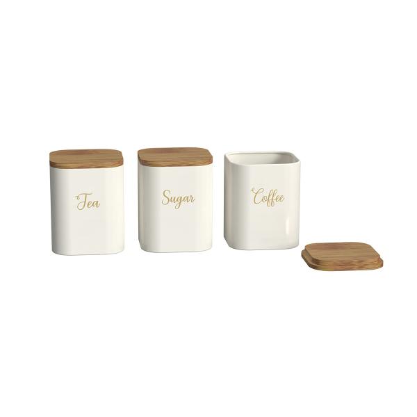 Quality Metal Bread Bin Set Crown Series Kitchen Storage Containers for Bread Tea and for sale