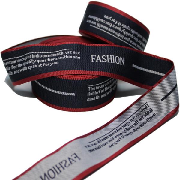 Quality Polyester Jacquard Webbing Custom Logo 30mm Soft Material For Men's Clothes for sale