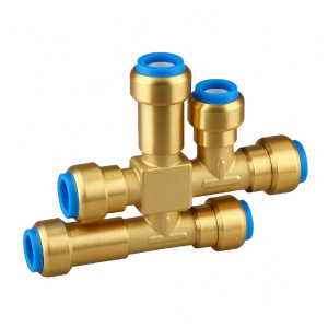 Quality Brass 6-Port Push Fit Water Manifold for PEX Copper Pipes for sale