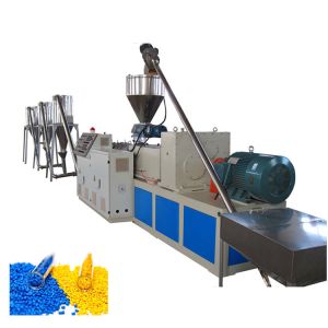 Quality Twin Screw Extruder 15m 20m3 Plastic Granule Making Machine for sale