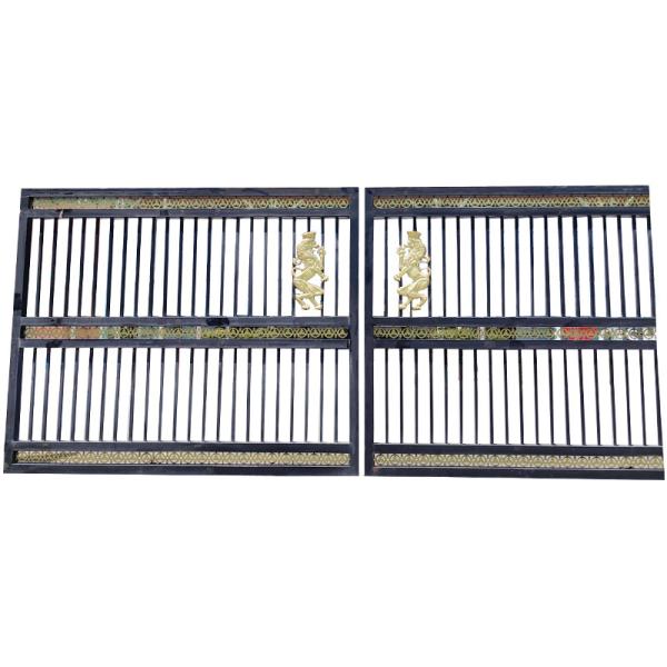 Quality Modern Security Wrought Iron Gate Trellis Hot Dip Galvanized Steel For Front Porch for sale