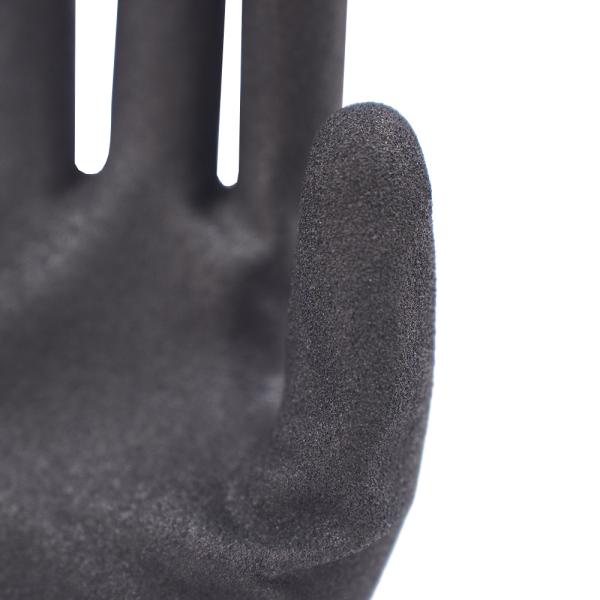 Quality POPALM 13 Gauge Polyester Double Dipped Gloves With Nitrile Gloss Full Coating for sale