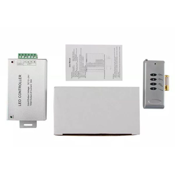 Quality RF 4 Key LED RGB Controller DC12V Wireless Remote Control For LED Strip Light for sale