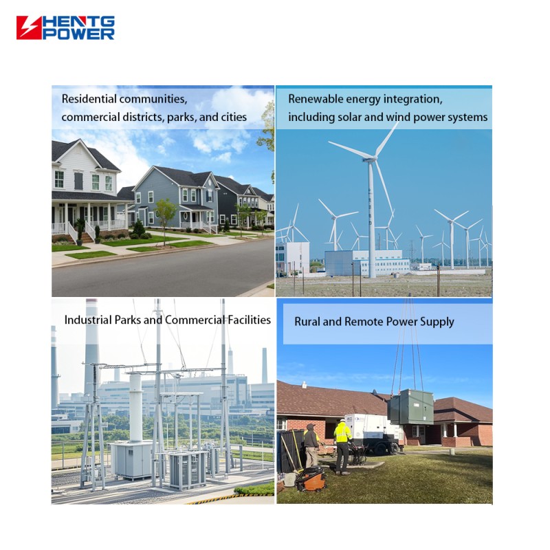 Three phase pad mounted transformer in operational environment