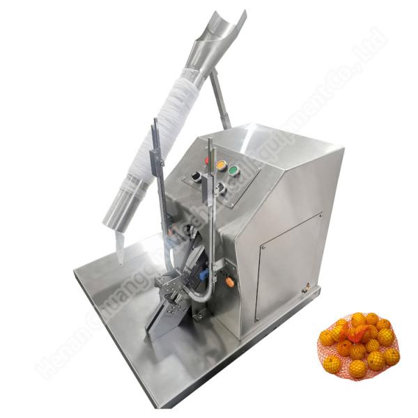 Quality Semi Automatic Onion Mesh Bag Packing Machine Fruit Net Bag Packing Machine 50 for sale