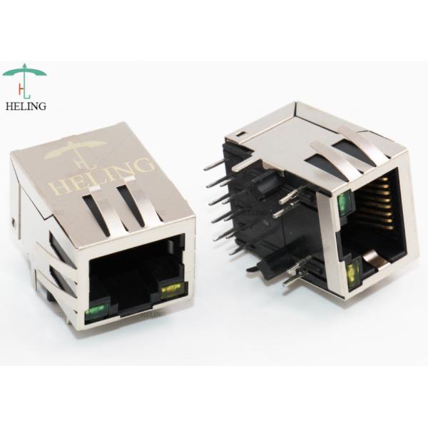 Quality 1000Mb RJ45 Ethernet Adapter Gigabit Standard Latch Down With EMI GRN / YEL LED for sale