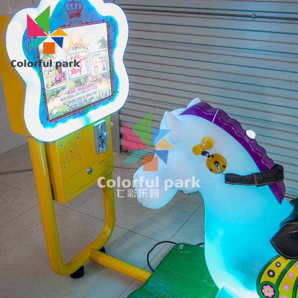Quality Coin Operated Horse Racing Arcade Machine 220V PVC Material For Theme Park for sale