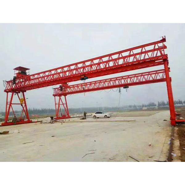 Quality 0-50m Lifting Height Double Beam Bridge Crane With Remote Controlled Operation for sale
