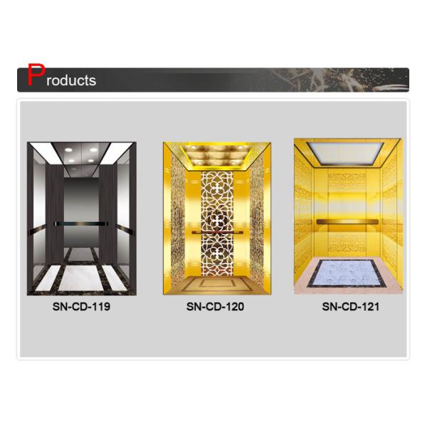 Quality Stainless Steel Frame Cabin With Acrylic Lighting Panel For Passenger Elevator Lift for sale