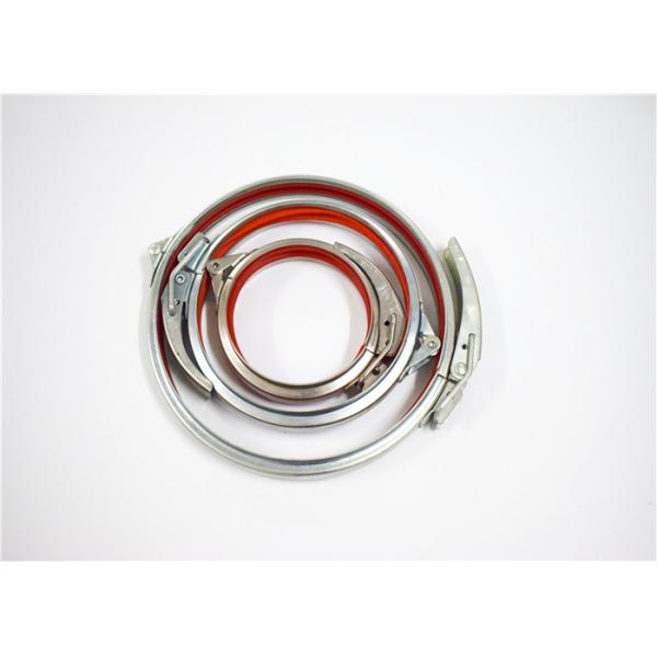 Quality Custom Size Ductwork Galvanized Pipe Clamp With Red Rubber Lining for sale