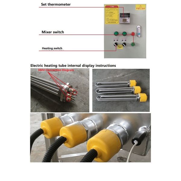 Quality Electric Heating Stainless Mixing Tank Blending Reactor With Agitator 275 Gallon for sale