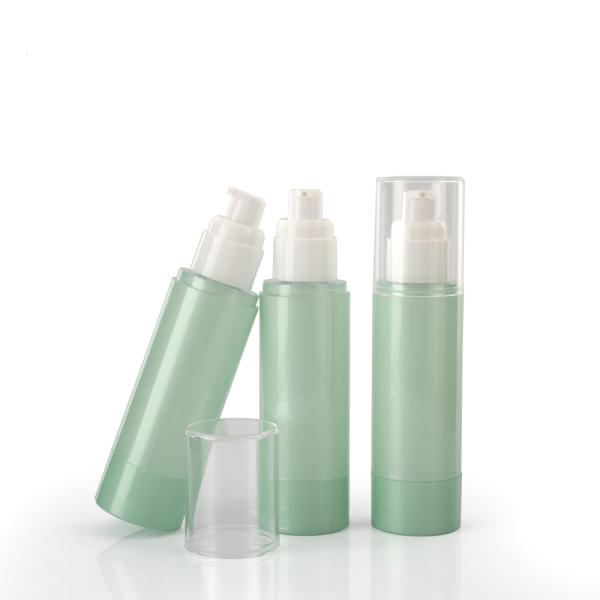 Quality Green Cosmetic PET Empty Packaging Plastic Lotion Bottles for sale