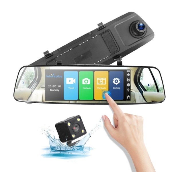 Quality 7 Inch Touch Screen  OEM ODM Vehicle Dash Cam FHD1080P Mirror Type for sale