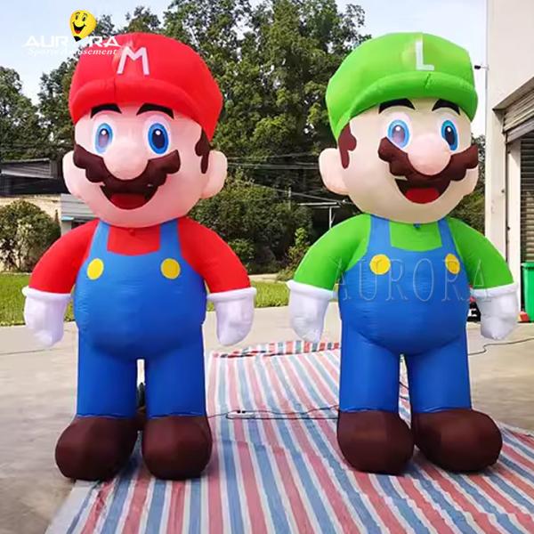 Quality Custom Promotional Advertising Inflatables Man Mario Cartoon Models For Children for sale