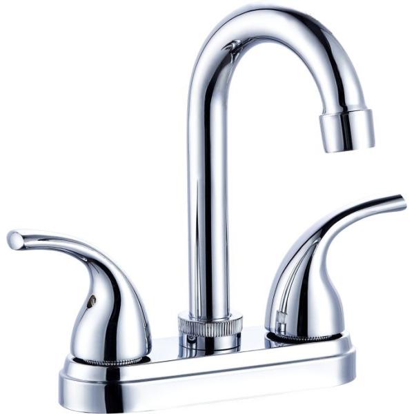 Quality Chrome Centerset Bathroom Faucet High Arc Bathroom Faucet Deck Mounted for sale