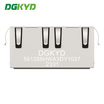 Quality Tab UP Ganged Double Port Magnetic Modular Jack Cat5e Rj45 Keystone Connector for sale