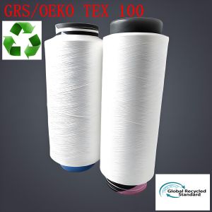 Quality Full Dull GRS Polyester Filament Bright POY Yarn 30-600D 36-576F for sale