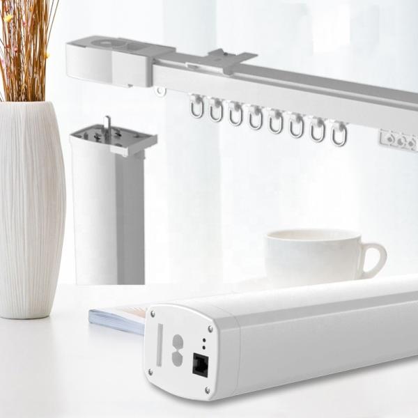 Quality Heavy Metal Folding Intelligent Remote Control Curtains for sale