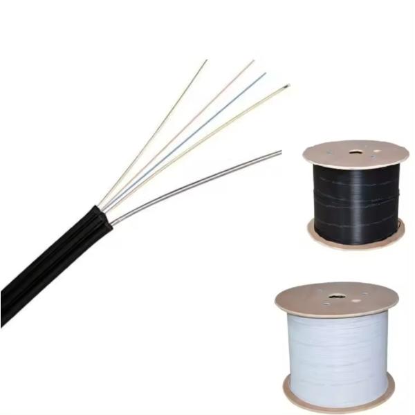 Quality Indoor / Outdoor FTTH Drop Cable Steel Wire Self Supporting Bow Type Cable for sale