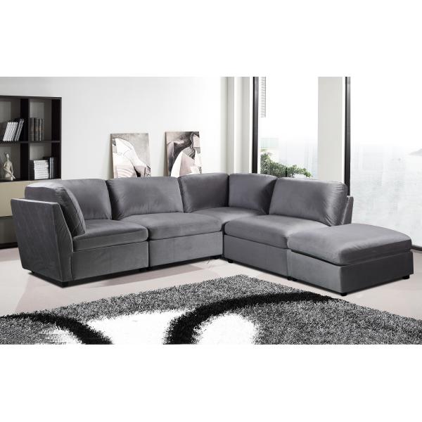 Quality Breathable Corner Modular Sofa , Anti Fading U Shaped Modular Sectional for sale