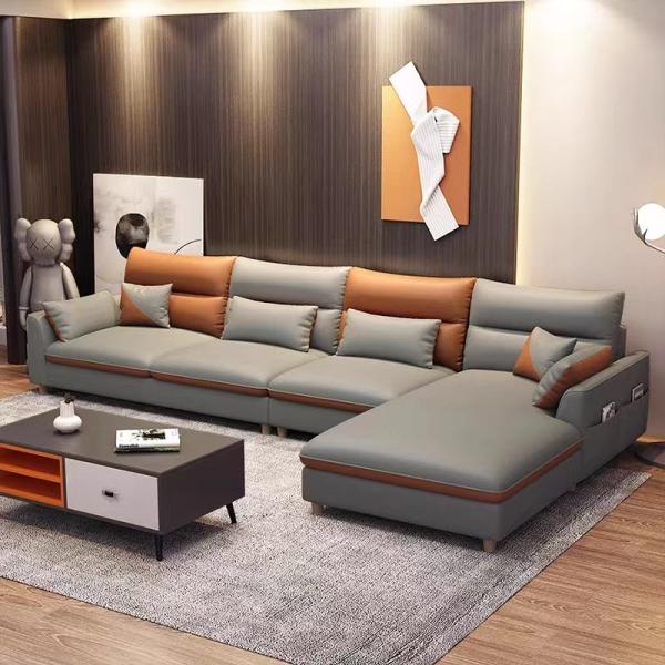 Quality Hotel Living Room Modern Luxury Leather Sofa Sophisticated Craftsman for sale