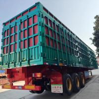 Quality 3axles 40-60 Tons Cargo Transport Fence Semi Trailer with Flatbed and Jost for sale