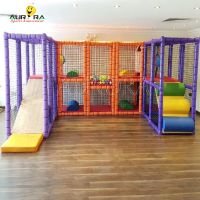 Quality Small Soft Indoor Play Area Equipment Kids Play Room Area Games Mcdonalds Purple for sale
