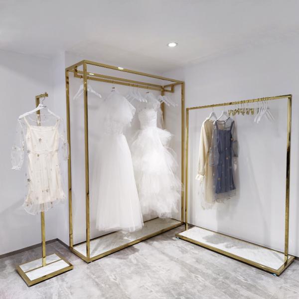 Quality Cloth Display Stand For Shop Shelf Tempered Glass Garment Display Wall Rack for sale