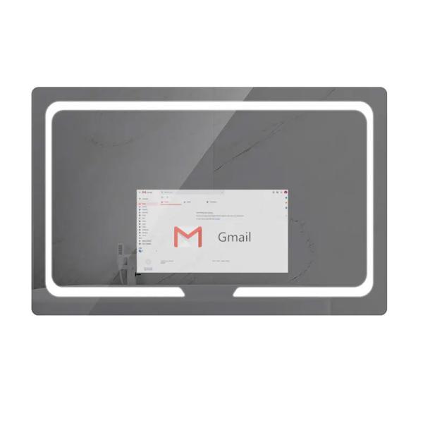 Quality 27 Inch LCD Touch Screen Mirror , Decorative Luxury Illuminated Bathroom Mirrors for sale
